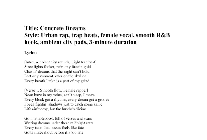 Write original and catchy song lyrics for any genre by Clario_marie | Fiverr